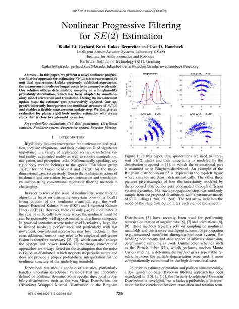 Pdf Nonlinear Progressive Filtering For Se2 Estimation