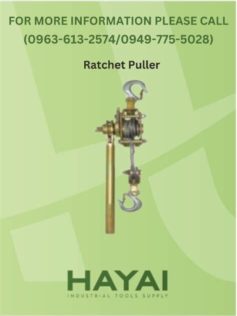Ratchet Puller Commercial And Industrial Construction Tools And Equipment