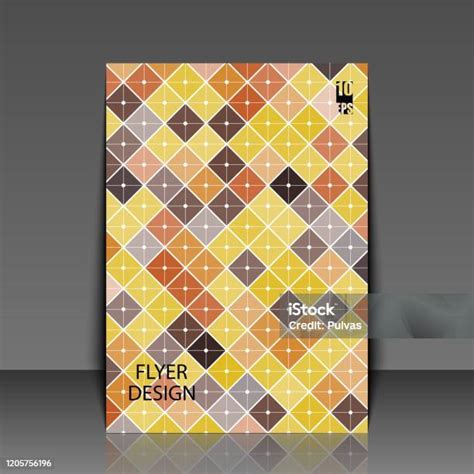Abstract Background With Geometric Pattern Flyer Template Eps10 Vector Illustration Stock