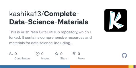Github Kashika Complete Data Science Materials This Is Krish Naik Sir S Github Repository