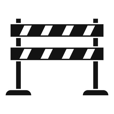Premium Vector Road Barrier Icon Simple Illustration Of Road Barrier