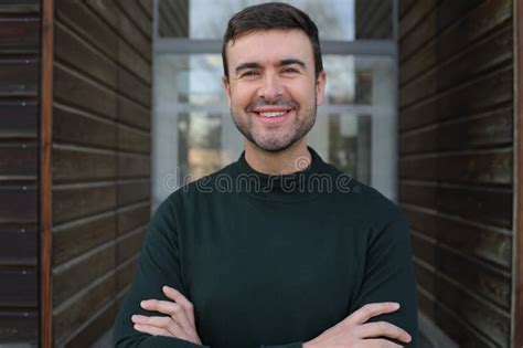 Handsome Entrepreneur Wearing A Classy Turtle Neck Sweater Stock Image Image Of Classy