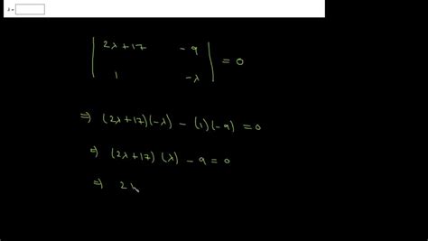 SOLVED Find All Values Of The Greek Letter Lambda For Whlch The Homogeneous Linear System Has