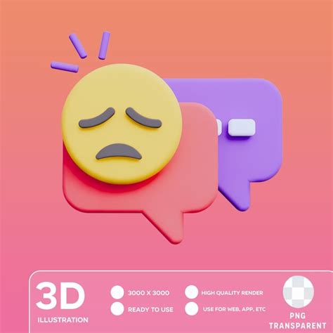 Premium Psd Psd Empty Chat 3d Illustration