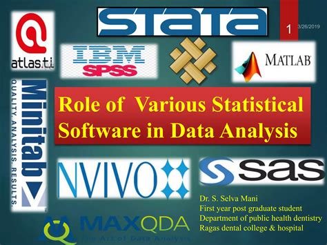 Various Statistical Softwares In Data Analysis Pptx Computer