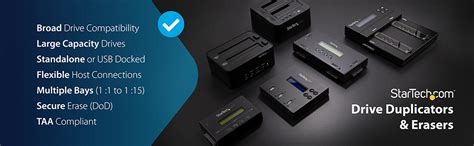 Startech Com Standalone Dual Bay Hard Drive Duplicator Dock External Hdd Ssd Disk Cloner Copier