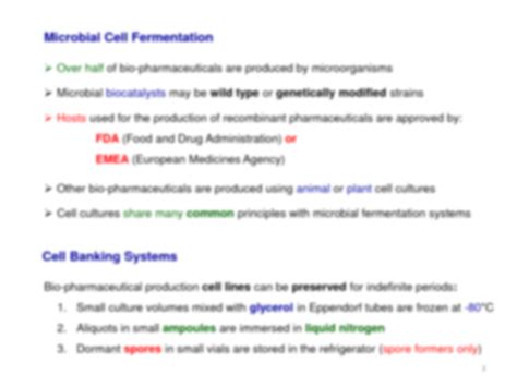 Microbial Fermentation Cell Banking Microbial Fermentation Cell Banking