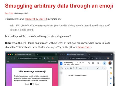 At First Glance Unicode Points Out That It Is Possible To Embed A