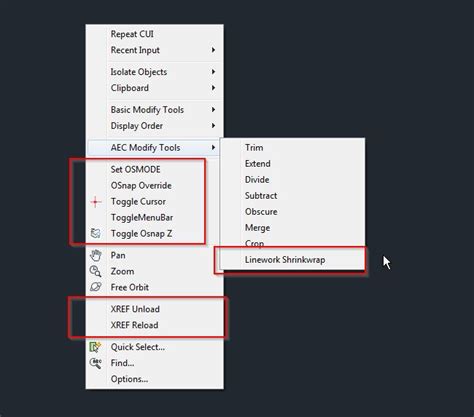 Right Click Modifications Autodesk Community