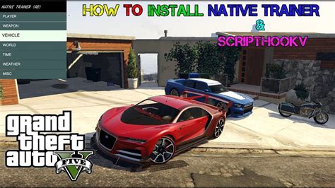 How To Install Scripthookv And Native Trainer Youtube