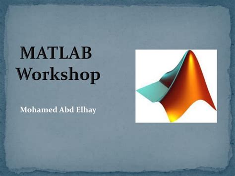 Matlab Workshop Pdf