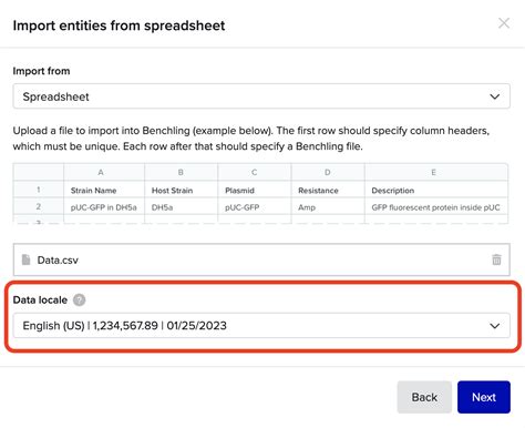 Spreadsheet Import Locale Parsing Issue Benchling