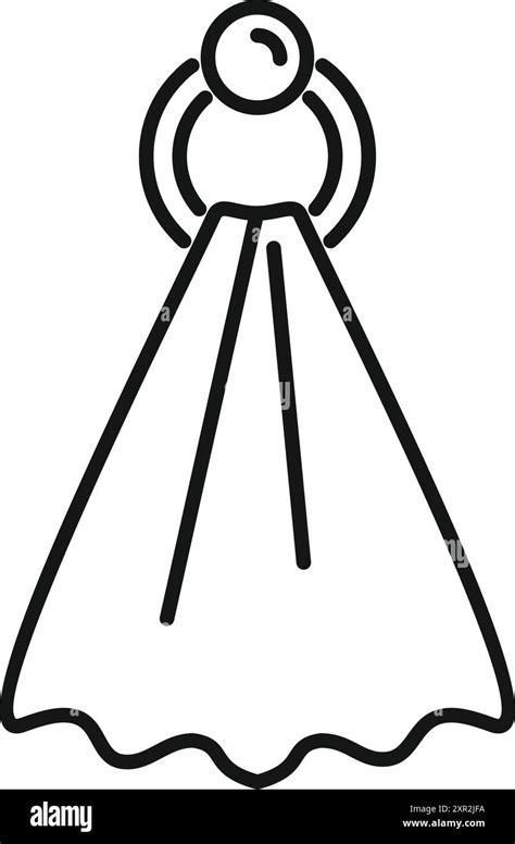 Simple Line Drawing Of A Kitchen Towel Hanging For Use In Infographics