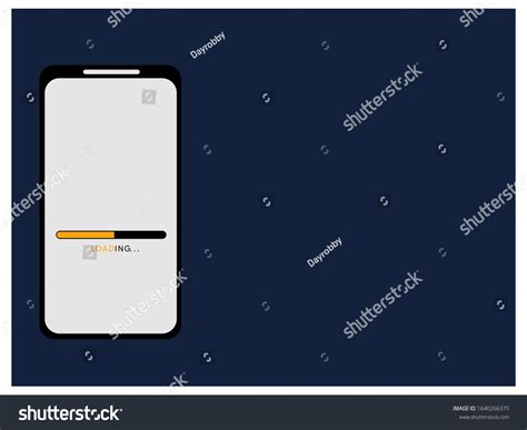 Illustration Smartphone Loading Screen Interface Stock Vector Royalty