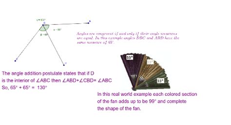 Angle Addition Postulate In Real Life