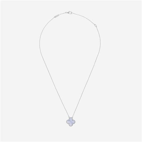W 반 클리프 And 아펠 빈티지 알함브라 펜던트 화이트 골드 칼세도니 Van Cleef And Arpels Kream