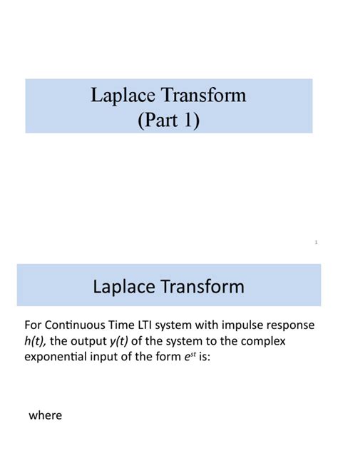 W8 Laplace Transform Part 1 Pdf Laplace Transform Complex