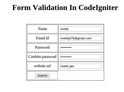 How To Do Form Validation In Codeigniter Only4ututorials Online Web