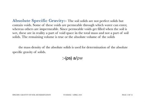 Specific Gravity Of Soil PDF