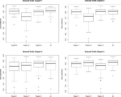 Inter Rater Reliability With 4 Human Expert Segmentations Compared With