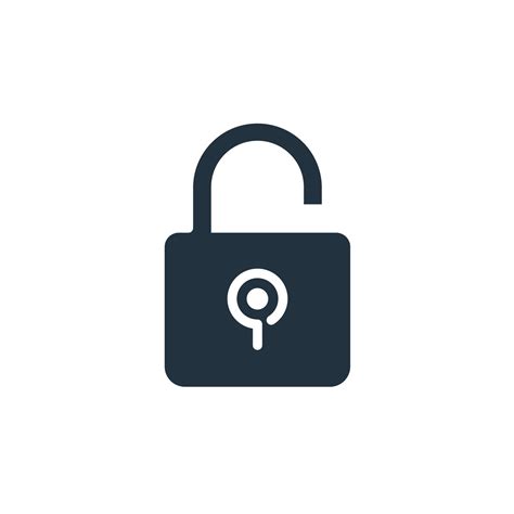 Icono De Candado Abierto En Un Moderno Estilo Plano Aislado En Fondo