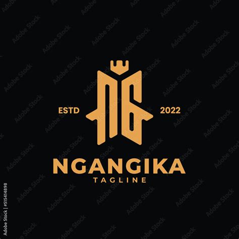 Initials Monogram Logo With Letter NG Stock Vector Adobe Stock