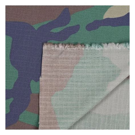 155t 50 Cotton 50 Nylon Ripstop Camo Printed Function Fabric For Bag