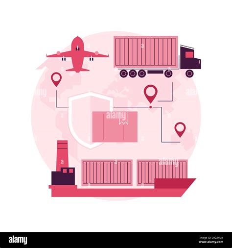 Logistic Delivery System Infographic Stock Vector Images Alamy