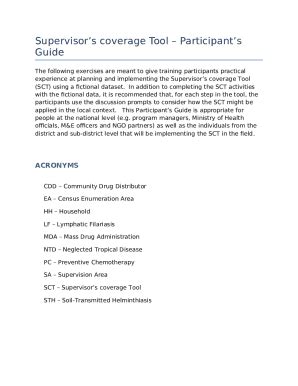 Supervisor S Coverage Tool Tool Guidelines And Training Doc Template PdfFiller