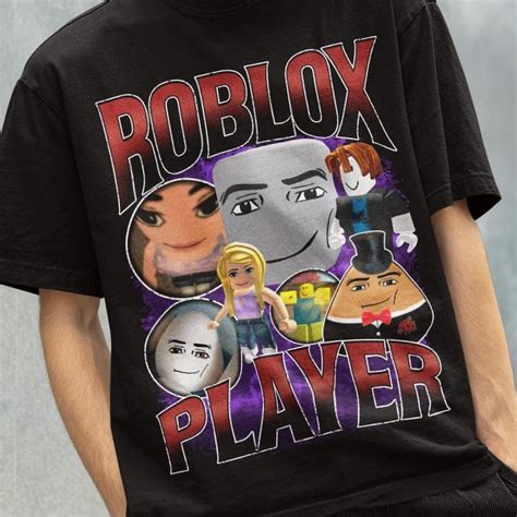Black Roblox Retro Shirt Etsy
