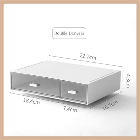 READY STOCK Stackable Drawer Storage Box Desk Organizer Stationery Storage Box Table Organizer