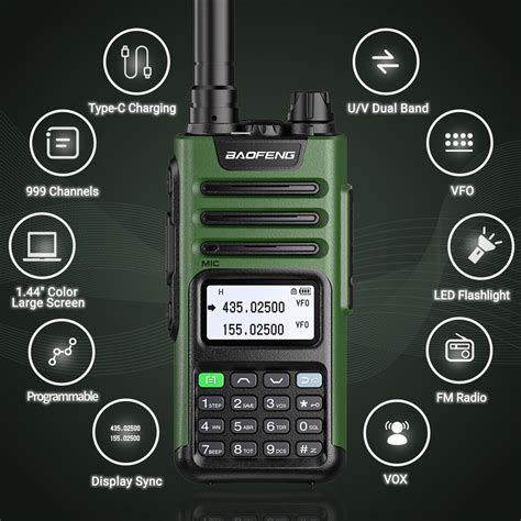 BaoFeng UV 13 PRO V2 High Power Dual Band Walkie Talkie Type-C IP45 ...
