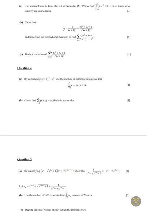 Further Maths Help Needed Ralevel