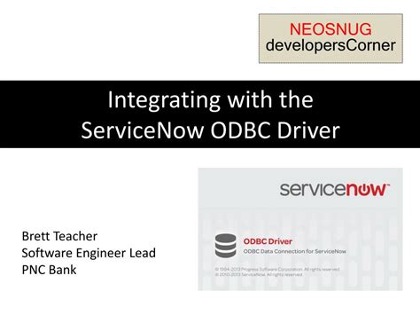 Ppt Integrating With The Servicenow Odbc Driver Powerpoint