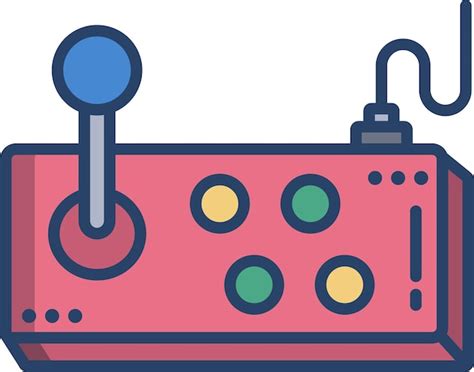 Premium Vector Joystick Linear Color Illustration