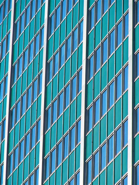 Free Stock Photo of Green glass building with diagonal window patterns ...