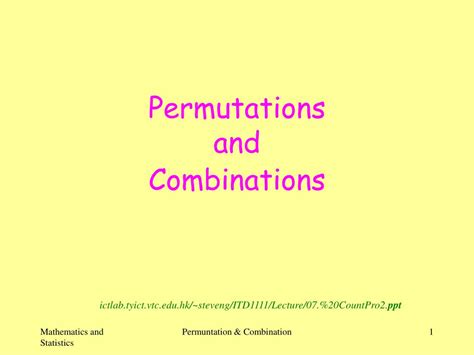 ppt permutations and combinations powerpoint presentation free