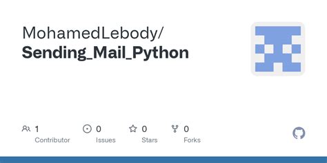 GitHub MohamedLebody Sending Mail Python