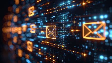 digital mail network stock illustration illustration of technology