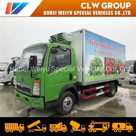 Sinotruck Howo 5tons Freezer Van Truck Thermo King Refrigerator Unit
