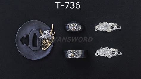 Brass Tsuba Set Devil Motif 6000