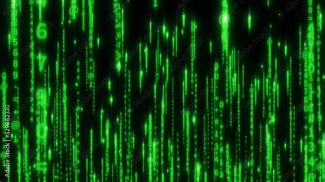 Vidéo Stock Green Algorithm Binary Code Technology Background Moving On