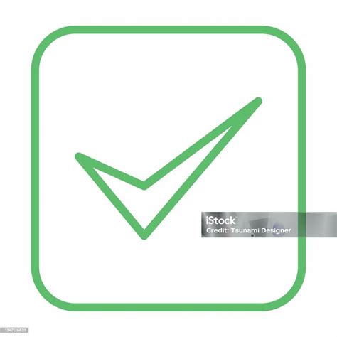 확인 표시 진드기 표시 수락 승인 예 올바른 올바른 올바른 선택 작업 완료 투표 녹색 벡터 마크 기호 격리된 아이콘입니다 플랫 스타일 벡터 일러스트레이션 결정에 대한 스톡