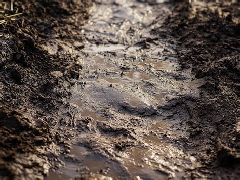 Muddy Path Texture Background Composition Premium Ai Generated Image