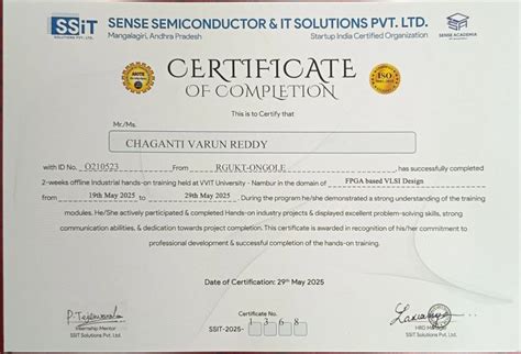 Fpga Vlsidesign Digitallogicdesign Internshipexperience Veriloghdl