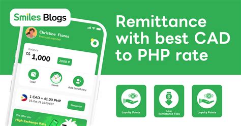 Remittance With Best Cad To Php Rate Smiles Mobile Remittance Canada