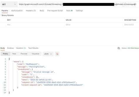 Invalid Messageid When Using Get Onlinemeetings Endpoint Microsoft Qanda