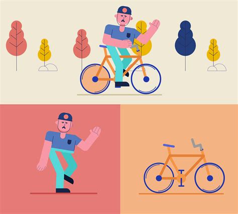 Bike Cycle In Flat Design Motion Graphics Behance Behance