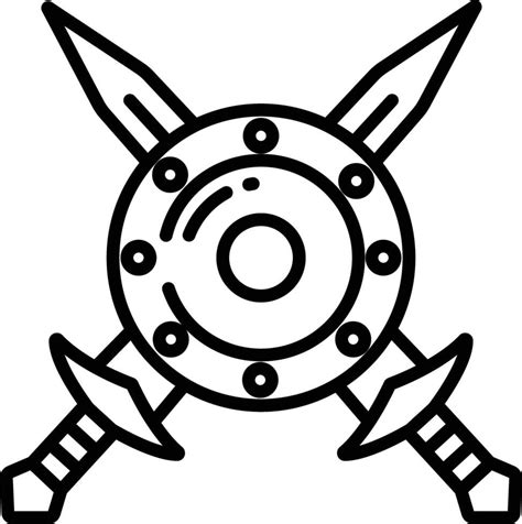 Soldier Shield Outline Illustration 45278884 Vector Art At Vecteezy