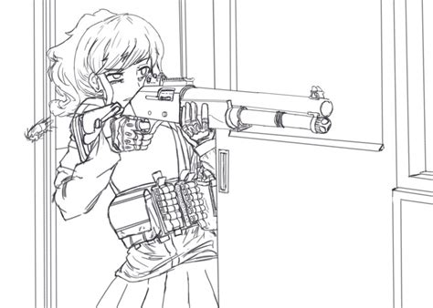 Jadedpencil Original Absurdres Commentary Highres 1girl Aiming